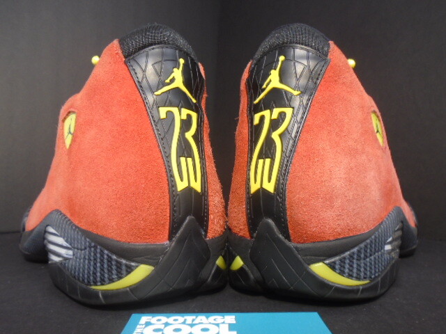 2014 NIKE AIR JORDAN XIV 14 RETRO FERRARI RED BLACK YELLOW BRED 654459 ...