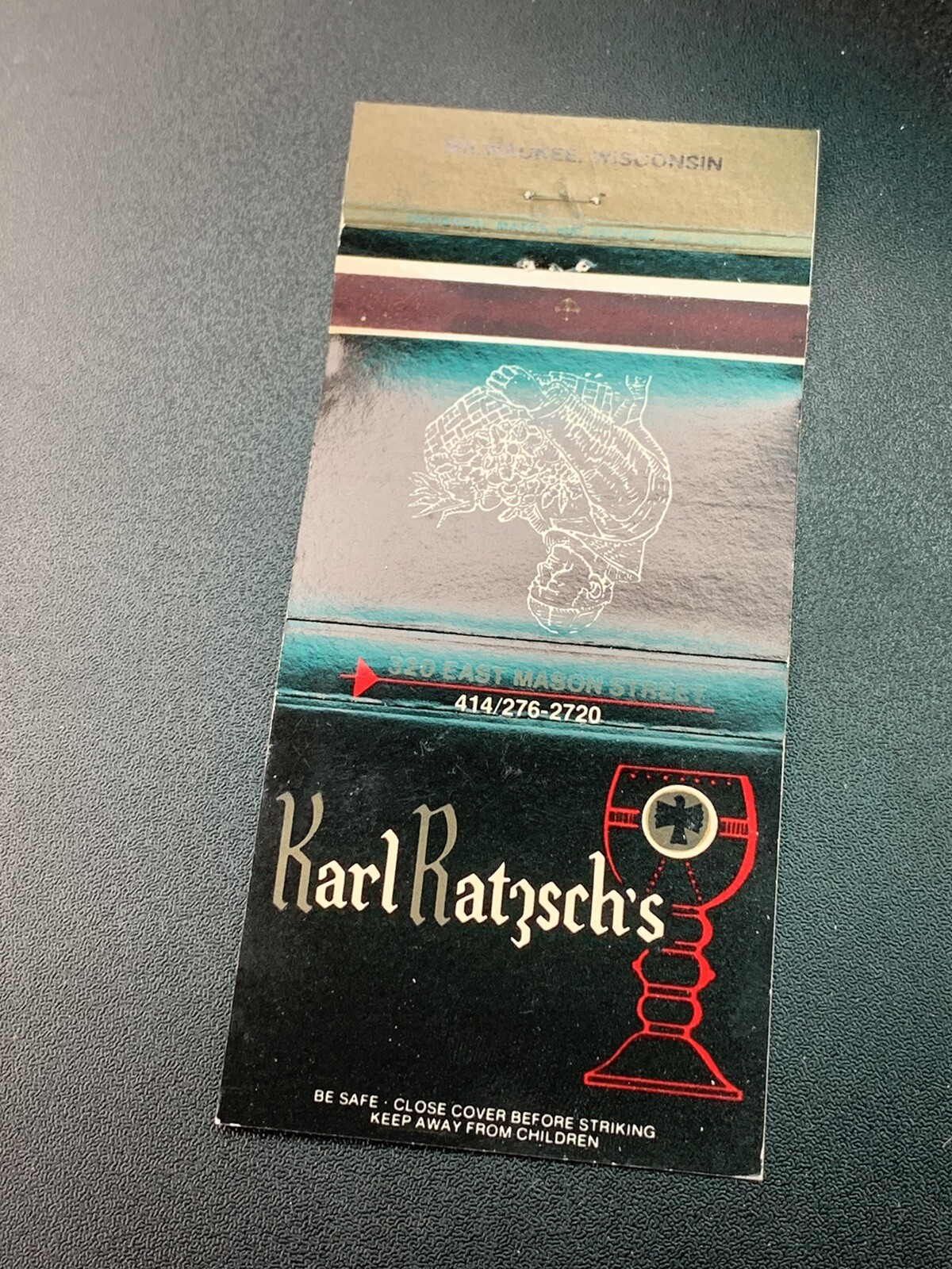 Vintage Wisconsin Matchbook: “Karl Ratzsch’s” Milwaukee, WI | eBay