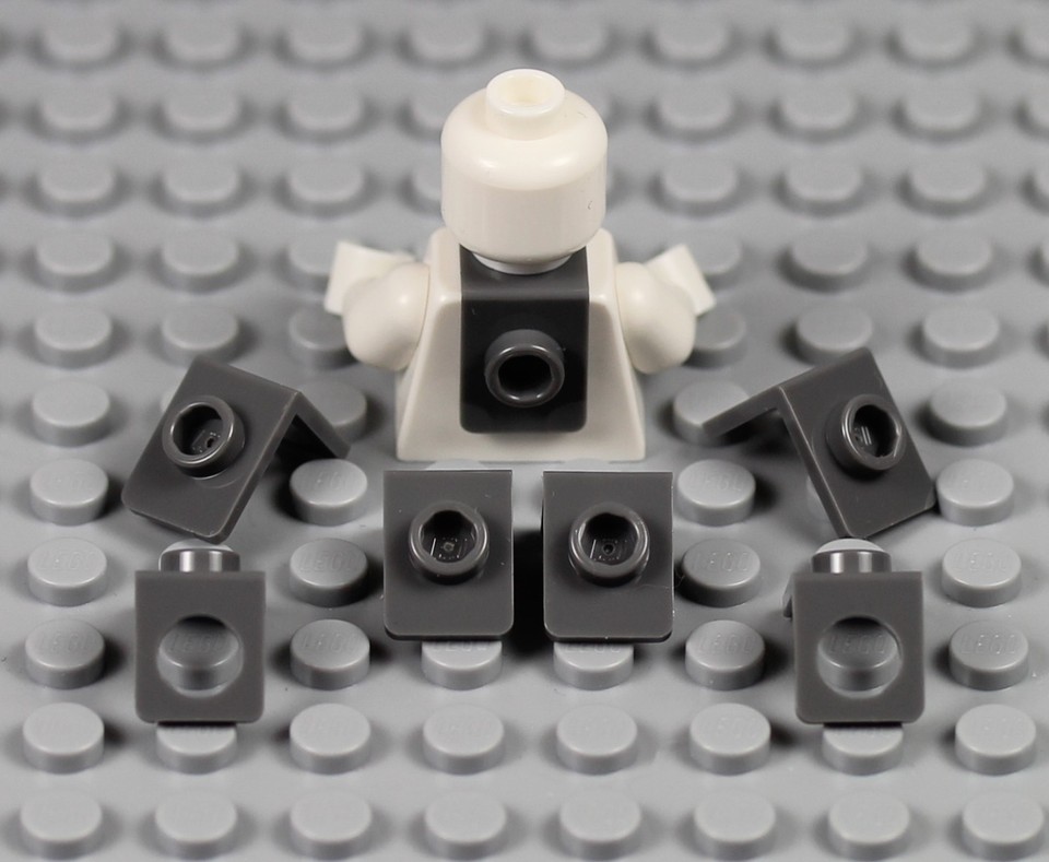 LEGO - Neck Bracket w/ Back Stud - Minifigure Body Wear Dark Light Gray ...