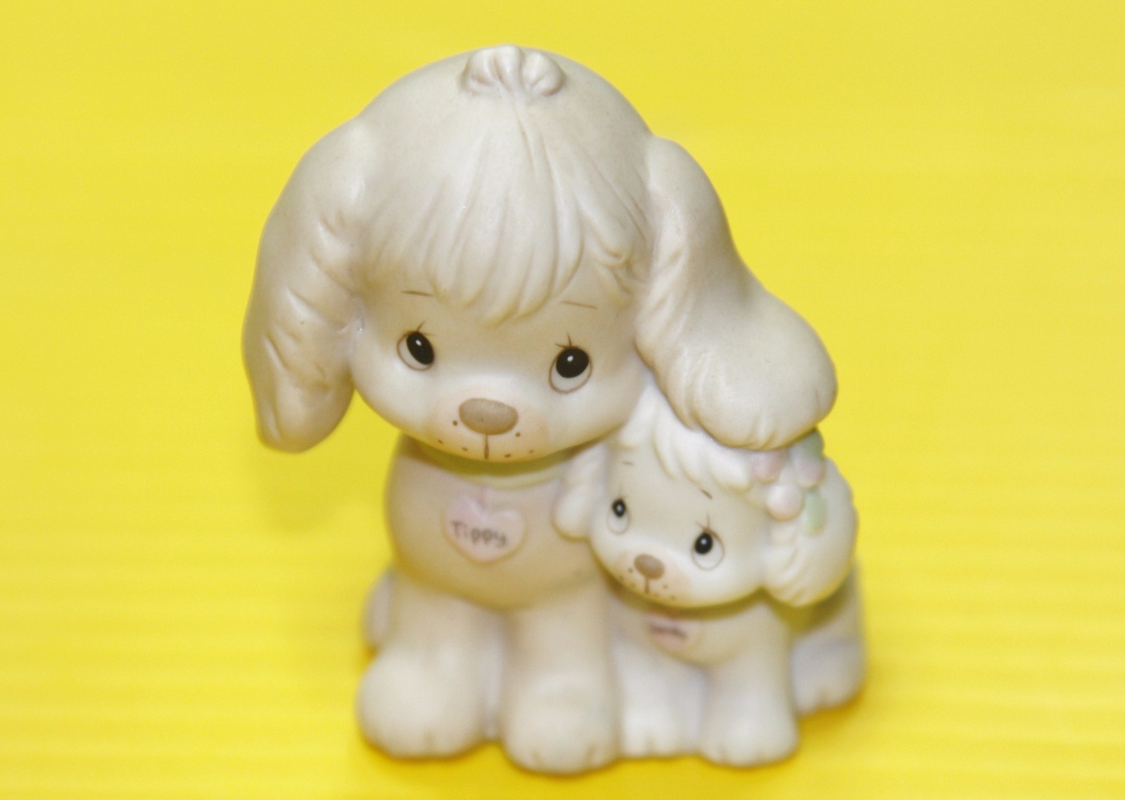 PM PRECIOUS MOMENTS Figurine 1988 520764 PUPPY LOVE dog pet Tippy Sandy ...