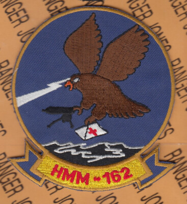 USMC United States Marine Corps Medium Helicopter Sq HMM-162 ~4" patch ...