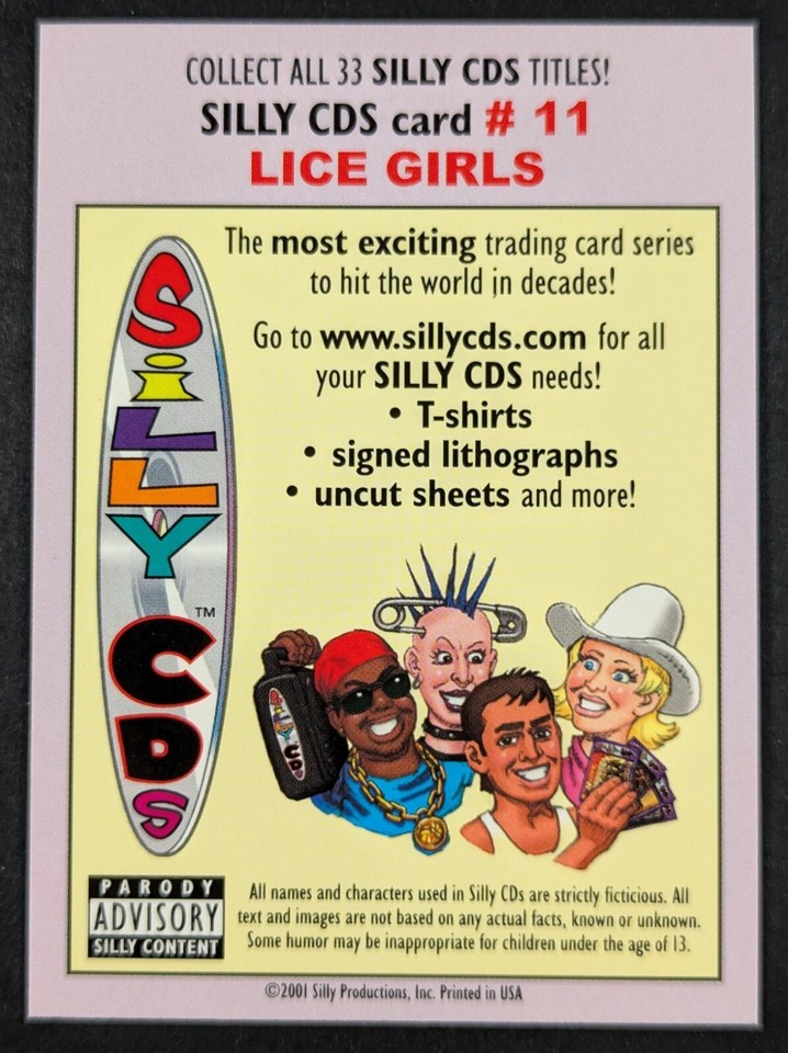 Lice Spice Girls 2001 Silly CD's Music Band Card #11 (NM) | eBay