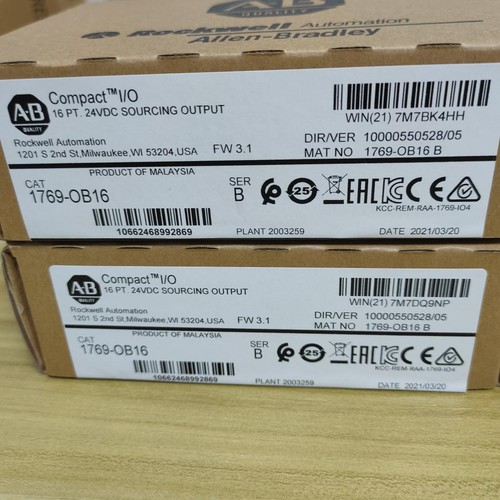 Allen Bradley 1769-OB16 Ser B Compact I/O 16 Pt 24VDC Output Module ...