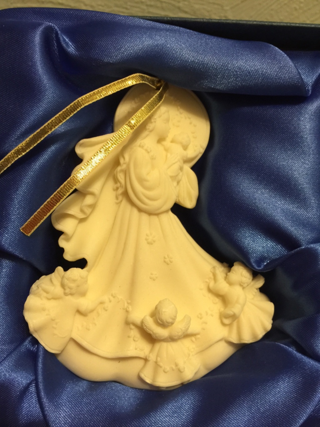 1998 ROMAN INC Joyful Promise PORCELAIN Christmas Ornament MILLENIUM ...