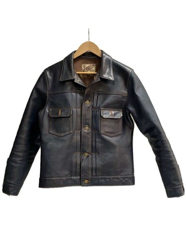 Y2 LEATHER LEATHER INDIGO HORSE 2ND TYPE JACKET 40 Size used | eBay