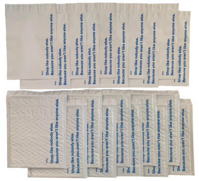 eBay SHIPPING SUPPLIES STARTER KIT 20 PADDED BUBBLE and POLYMAILER ...