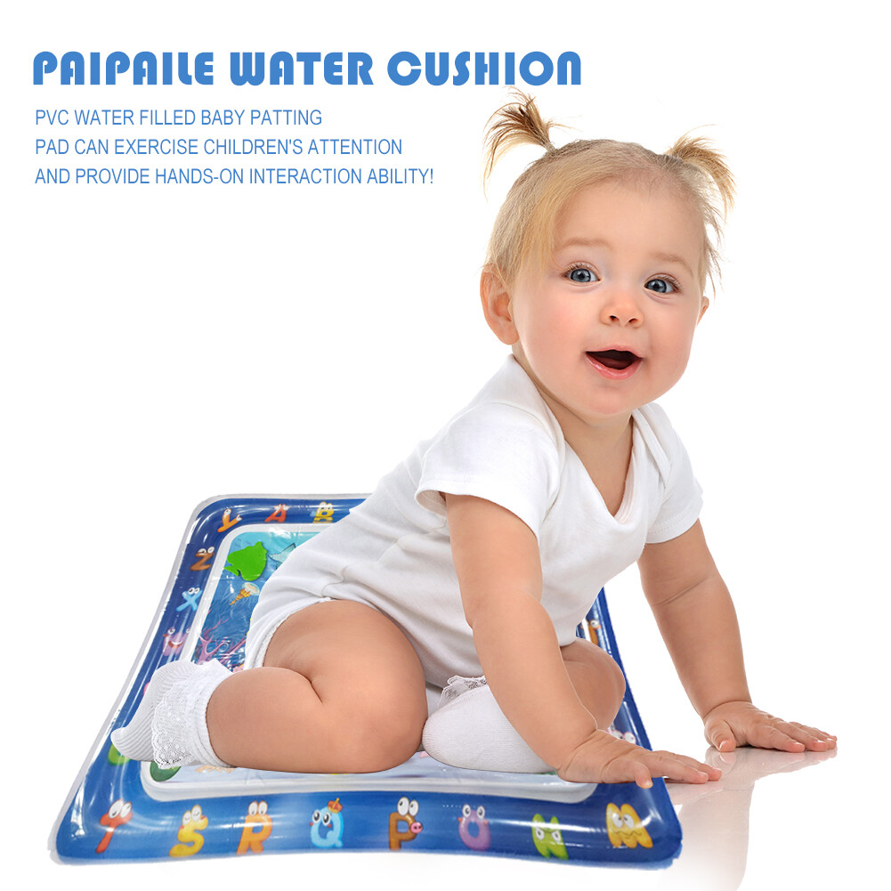 Inflatable Baby Pat Mat Early Education Water Play Mat (Square Mermaid ...