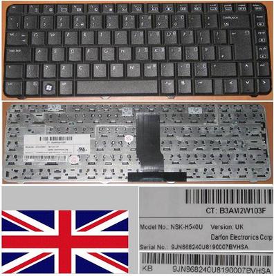 Keyboard Qwerty UK HP CQ50z CQ50 NSK-H540U 486654-031 9J.N8682.40U ...