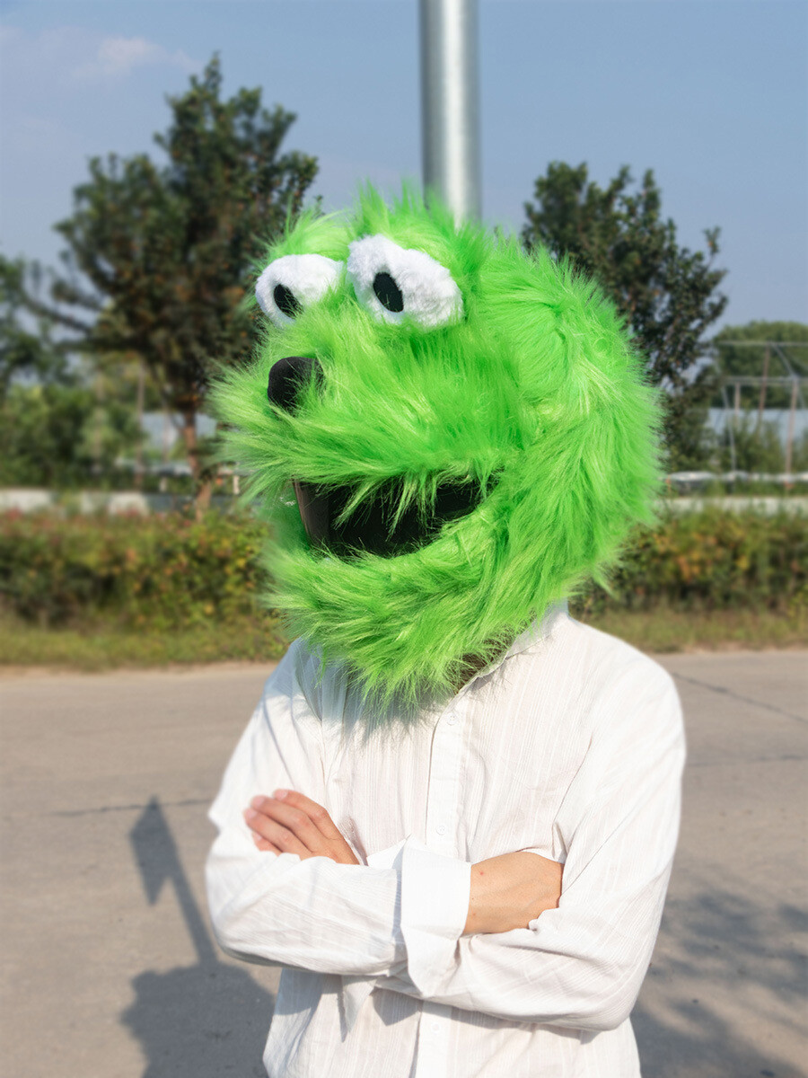 Motorcycle Helmet Full Cover Novelty Cartoon Character Fluffy Xmas Gift ...