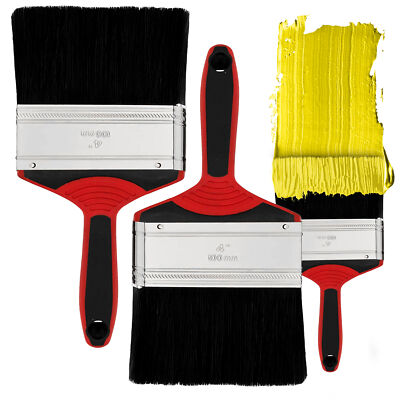 2x 4 Inch Paint Brush 4" Brushes Wall Fence Decorating Painting ...
