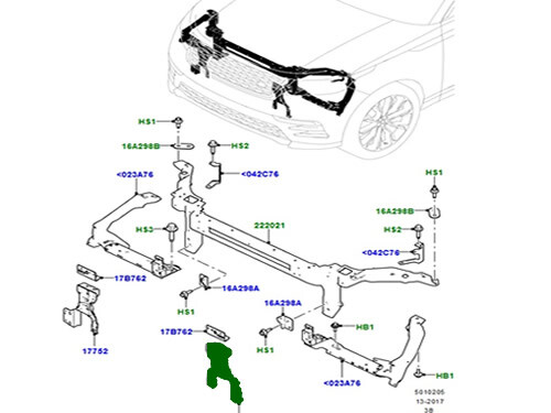 GENUINE LAND ROVER FRONT END BRACKET RANGE ROVER VELAR RH NEW LR143160 ...