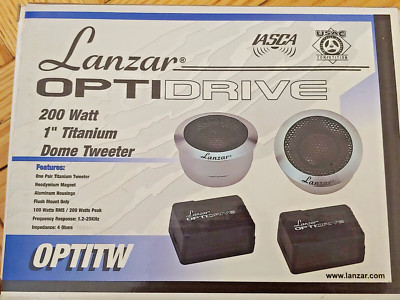 Lanzar Optidrive 200 Watt 1" Titanium Dome Tweeter Heritage Lanzar ...