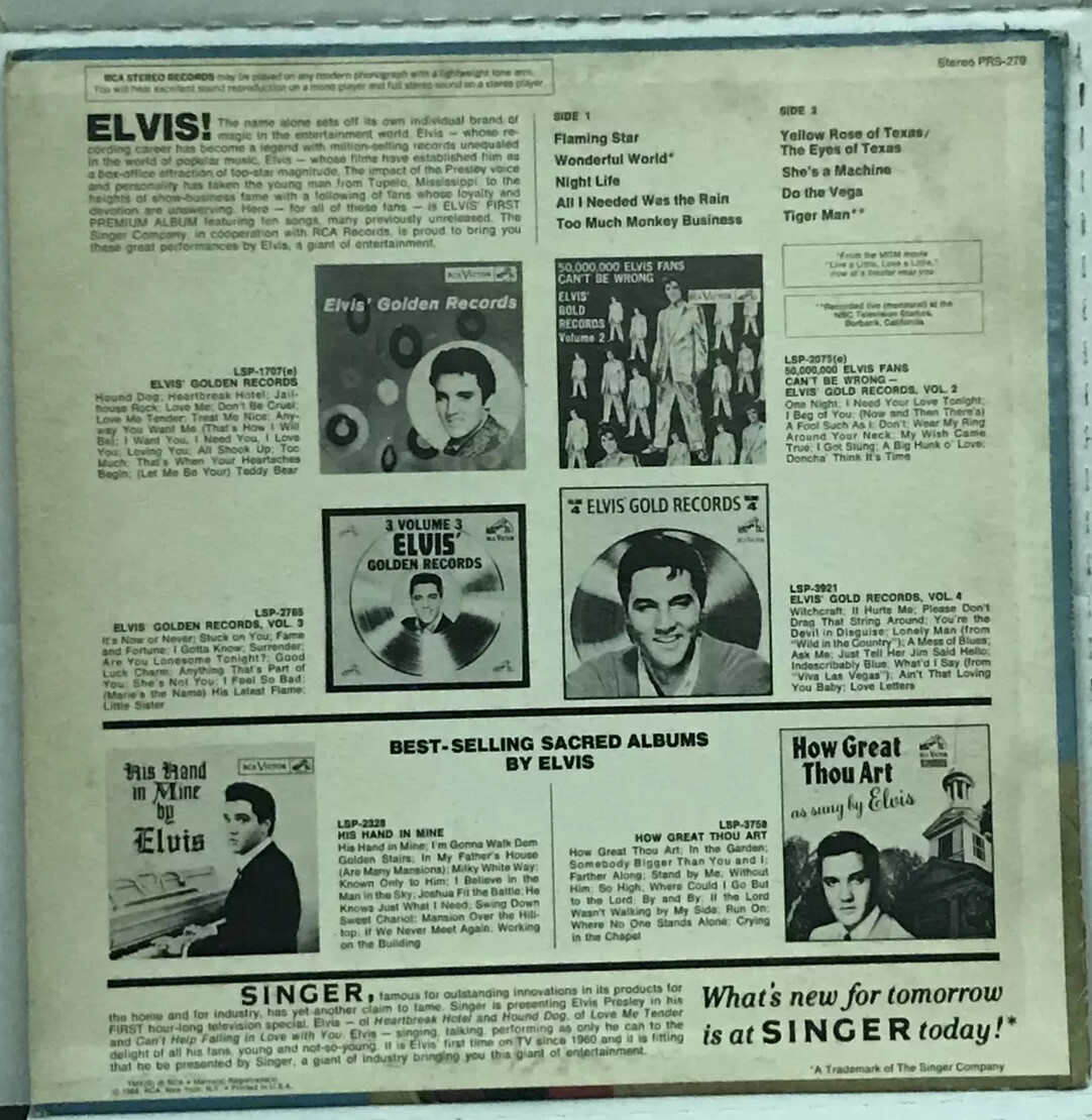 Elvis Presley • Singer Presents Elvis Singing Flaming Star And Others ...