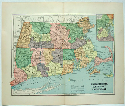 CT, MA, ME, NH, RI, VT - Map Of Massachusetts Connecticut