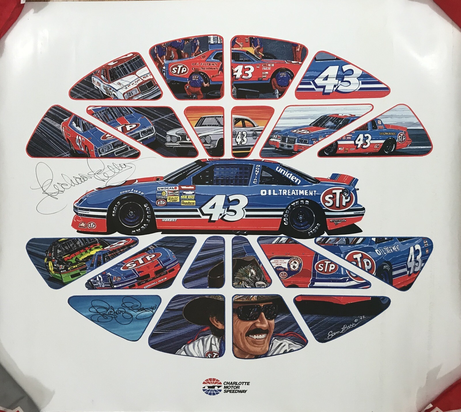 THE KING!! Richard Petty NASCAR Autographed Signed STP 23x26 POSTER ...