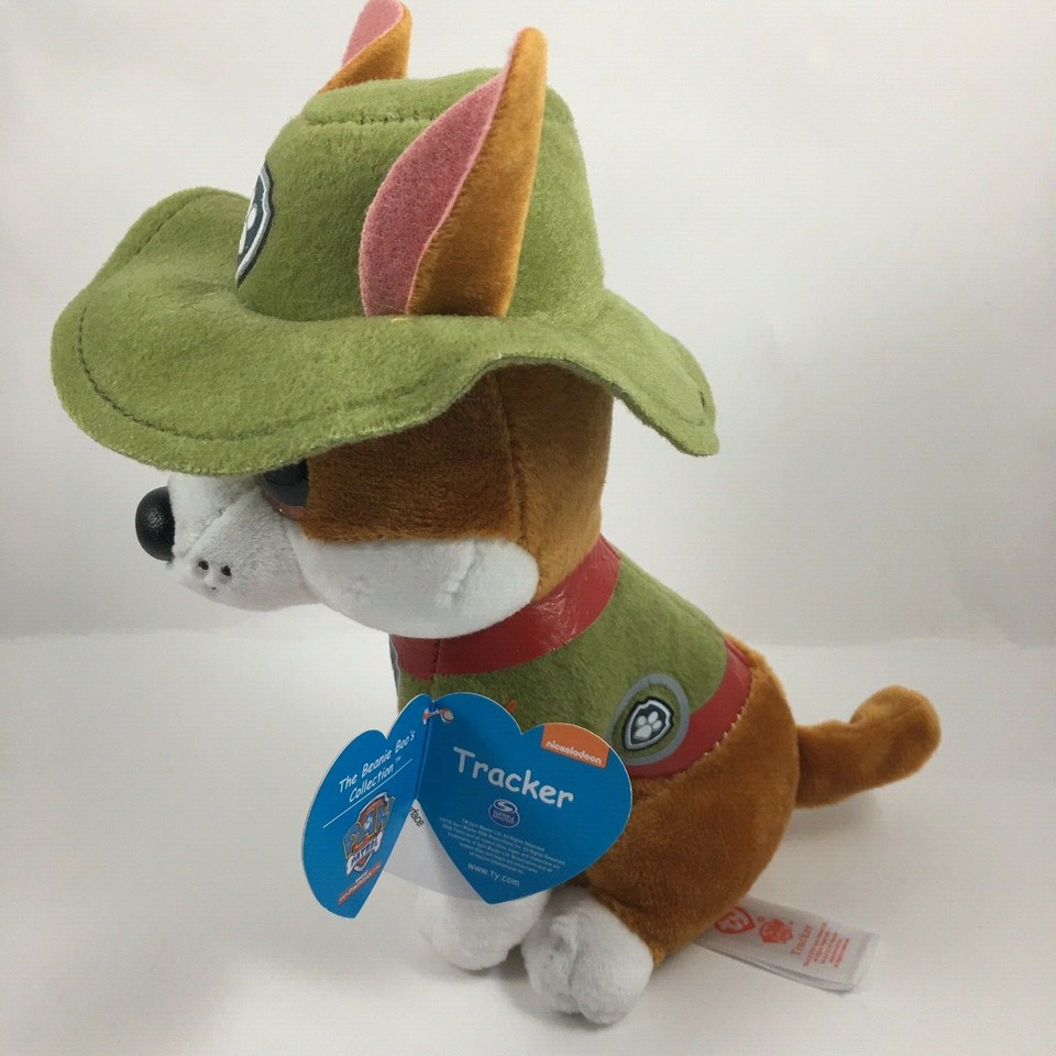 TY Beanie Boos 6" TRACKER Paw Patrol Chihuahua Dog Plush MWMTs Ty Heart ...