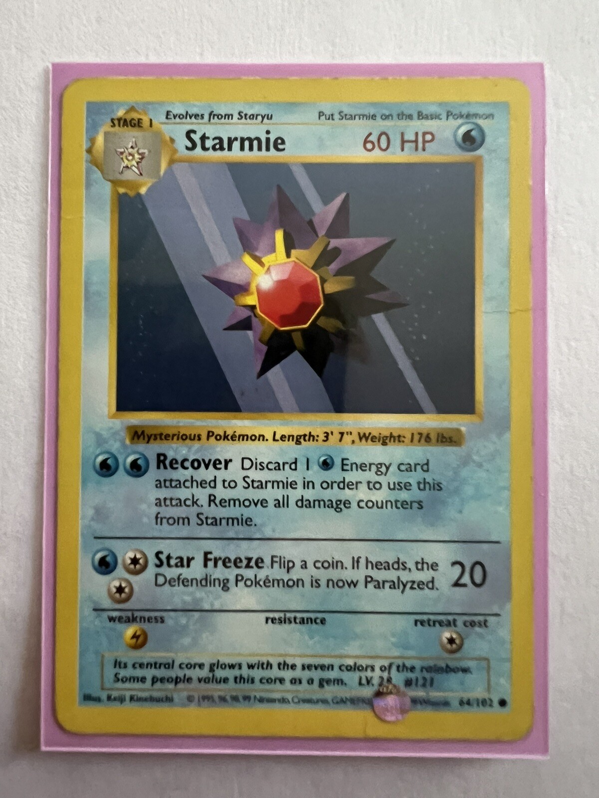 Pokémon TCG Starmie Base Set 64/102 Regular Shadowless Common | eBay