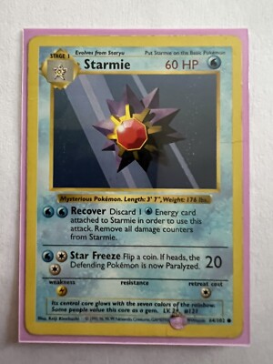 Pokémon TCG Starmie Base Set 64/102 Regular Shadowless Common | eBay