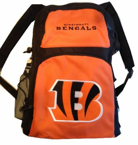 NFL Cincinnati Bengals backpack Large 16' School bag Free Sports Water ...