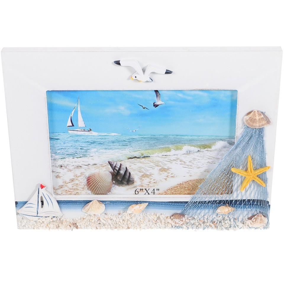 6 Inches Decorative Photo Frame Rustic Beach Picture Mediterranean ...