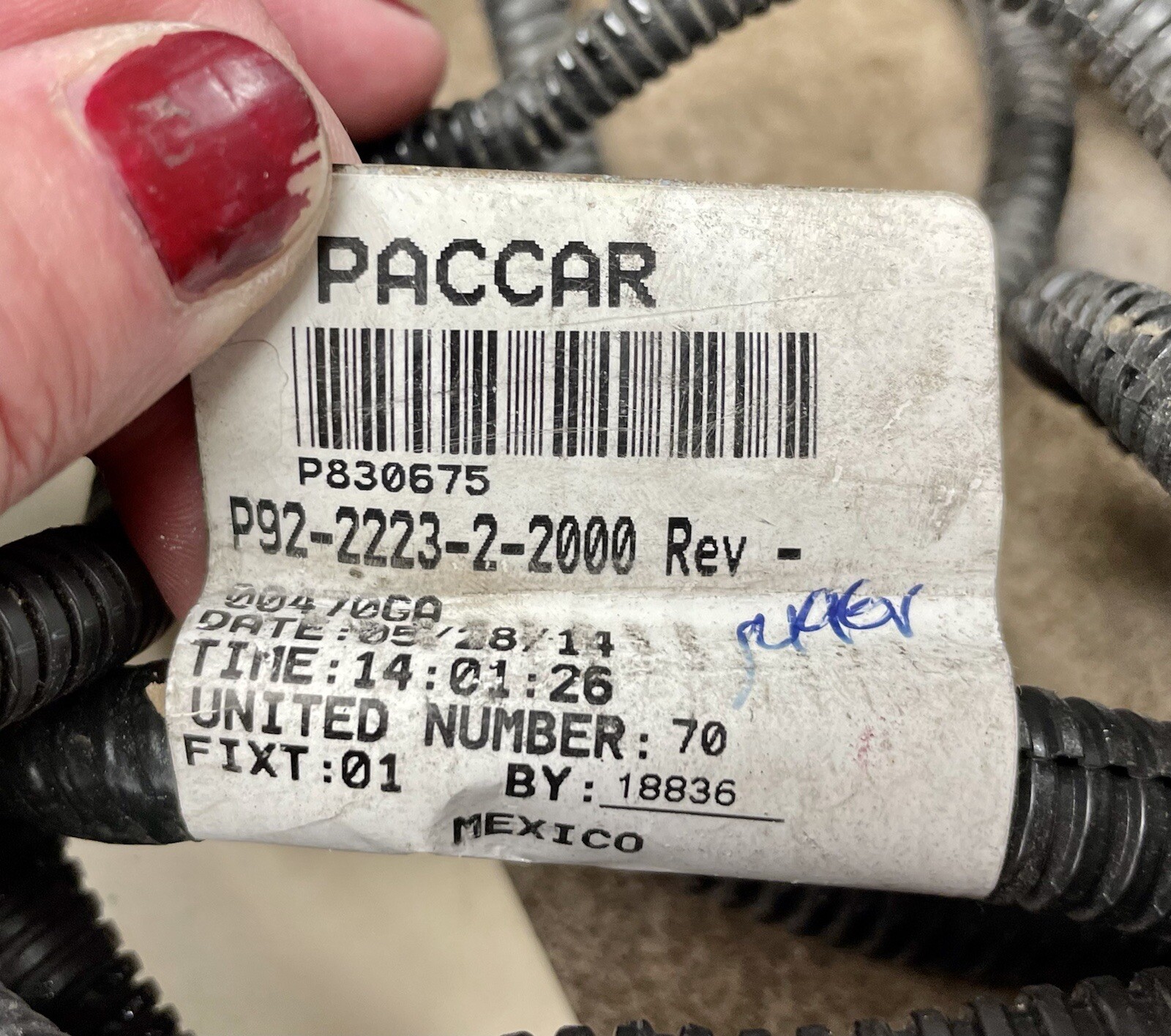 PACCAR REAR END HARNESS OEM P92-A030-2-02000 / P92-2223-2-2000 (Tag ...