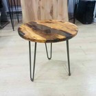 Black Transparent Epoxy Resin Olive Wood Coffee Table - Mid Century ...