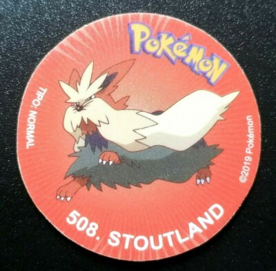 TAZO POKEMON DKV #508 STOUTLAND 2019 Unova PERU South America Pogs Taps ...