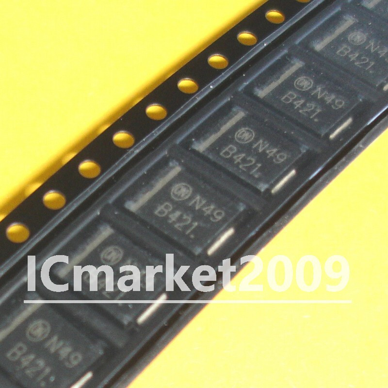 50 PCS MBRS4201T3G DO-214AB B421 Surface Mount Schottky Power Rectifier ...