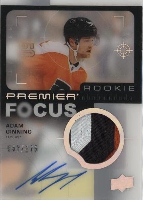 2023-24 Upper Deck Premier - Premier Focus Rookies Auto Patch Adam Ginning #PFR-AG /175 (AU, MEM ...