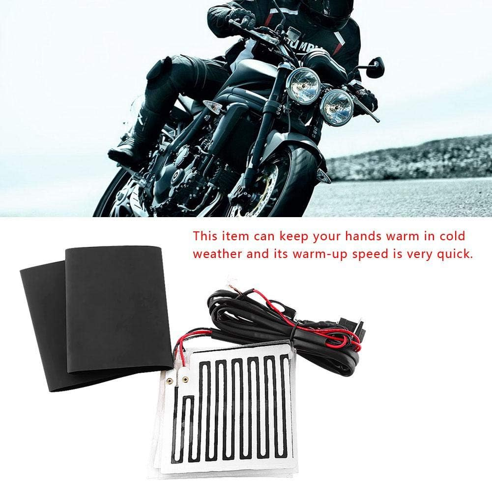 ATV Hand Warmers,Handlebar Heater + Heated Grip Pads 12V Winter ...