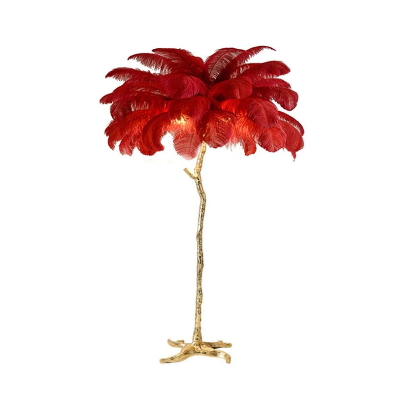 Feather Floor Lamps Standing Lamps Real Ostrich Feathers LED Modern ...