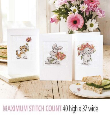 PRETTY POSIES TRIO CROSS STITCH PATTERN ONLY EQ - RQA | eBay