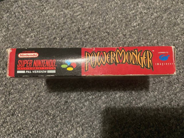 Powermonger SNES. UK PAL rare PowerMonger for Super Nintendo. Complete ...