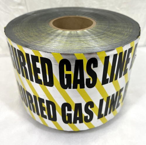 Presco Detectable Underground Tape CAUTION BURIED GAS LINE BELOW 6 ...