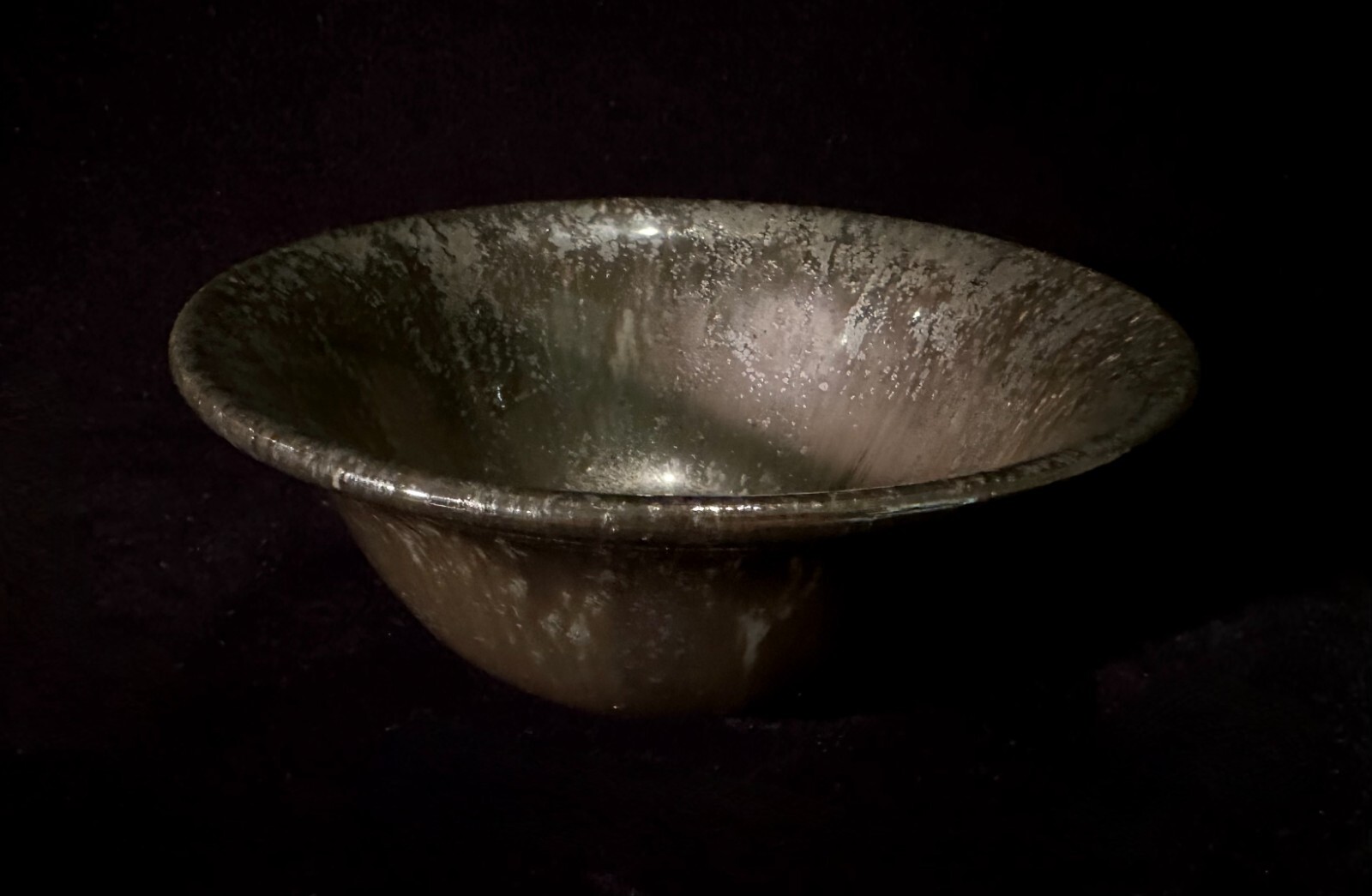 Fulper Arts & Crafts Pottery Small Bowl #408 Mirrored Black Glaze ...