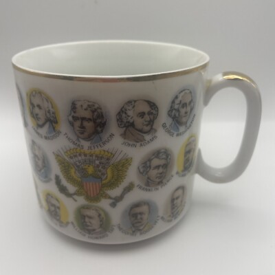 Vintage 1966 Presidents Face Coffee/Tea Mug Chadwick-Miller Importers ...