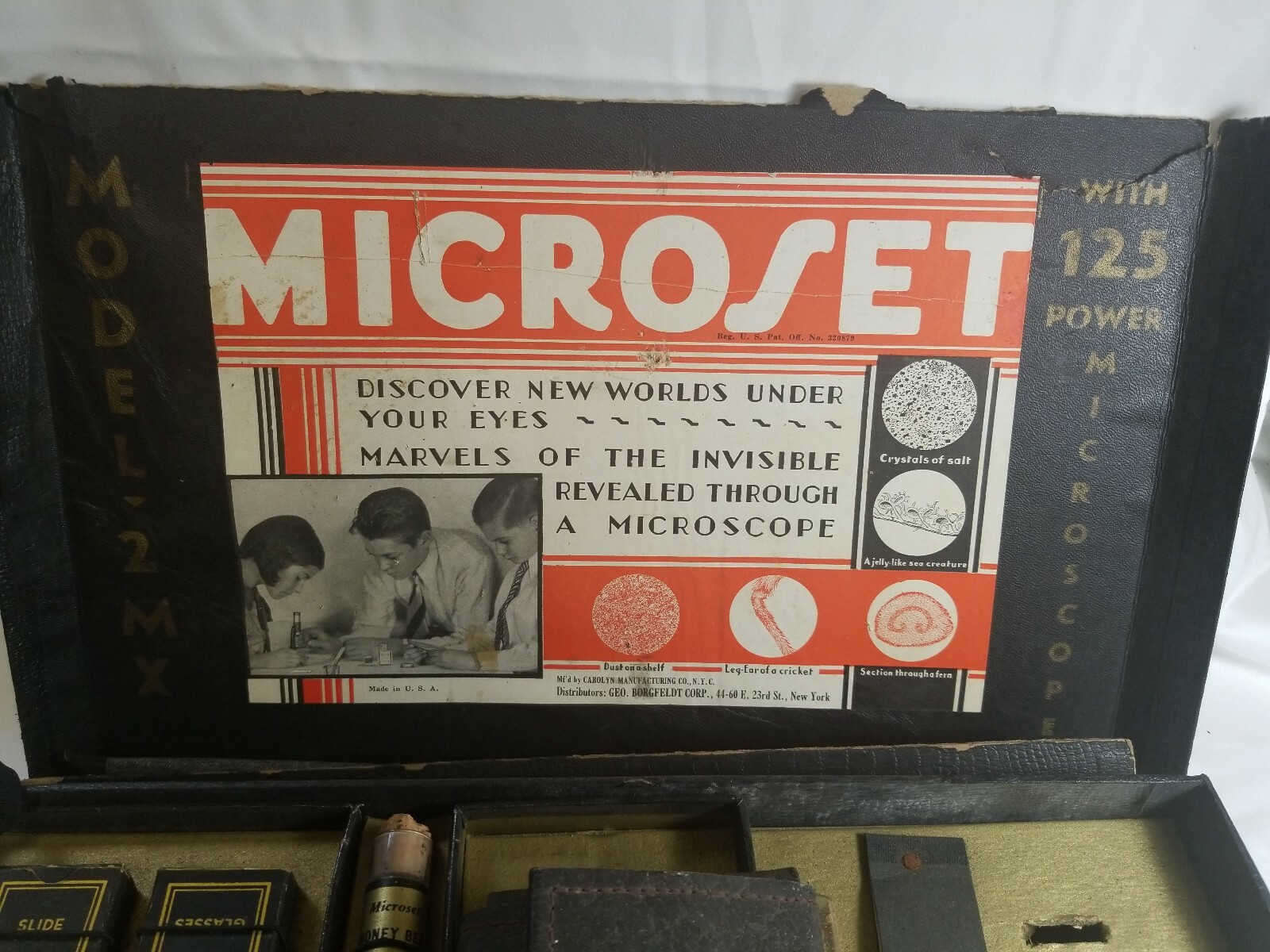 1900's Microset Science Kit Model 2 MX w/125 Power Microscope Carolyn ...