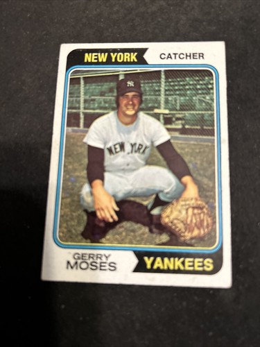 1974 Topps Baseball Card #19 Gerry Moses New York Yankees Nm Free ...