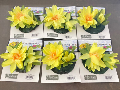 Allstate Yellow Floating Water Lily 4" - AAF286-YE - Pack of 6 | eBay