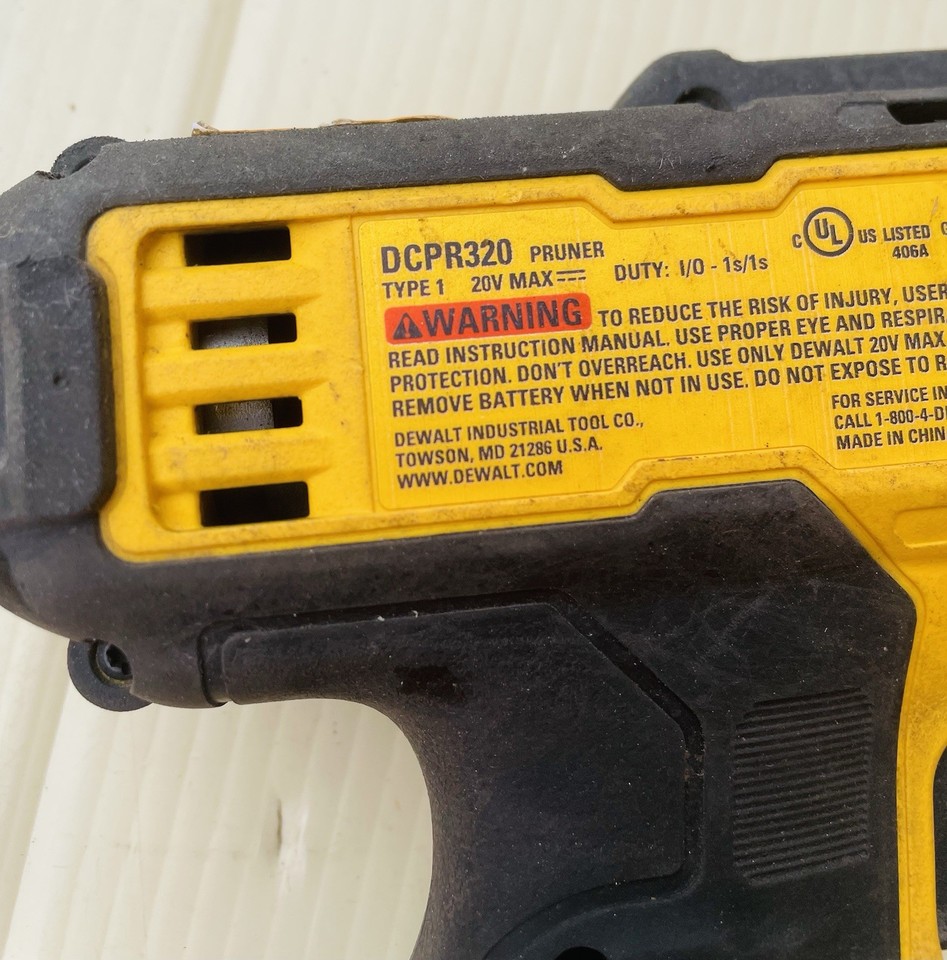 DCPR320B 20V MAX Cordless Battery Powered Pruner (Tool Only) For Parts ...