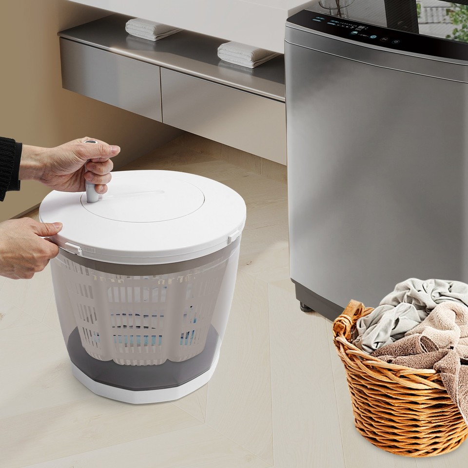 2 in 1 Non-Electric Washing Machine, Compact Washer Spin Dryer, Hand ...