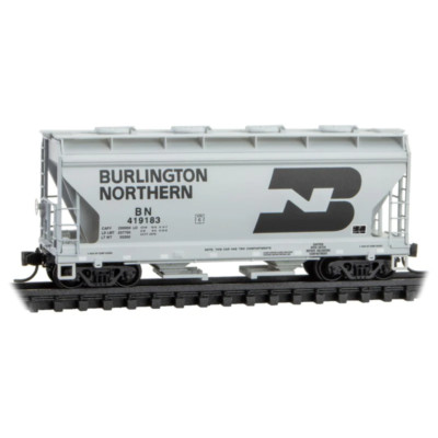 N Scale - MTL 09251590 Burlington Northern 2-Bay Covered Hopper ...