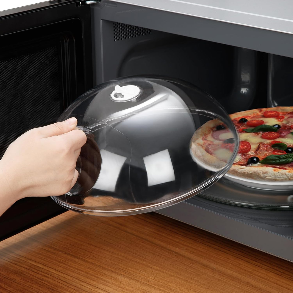 Microwave Splatter Cover for Food,Clear Microwave Splash Guard Cooker ...