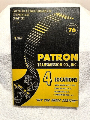1971 PATRON TRANSMISSION CO CATALOG Equipment Conveyor Supplies Gears ...