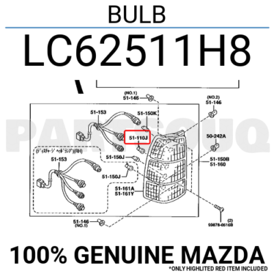 LC62511H8 Genuine Mazda BULB LC62-51-1H8 | eBay