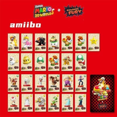 For Switch 25PCS Amiibo NFC Tag Cards SUPER MARIO 3D WORLD BOWSER'S ...