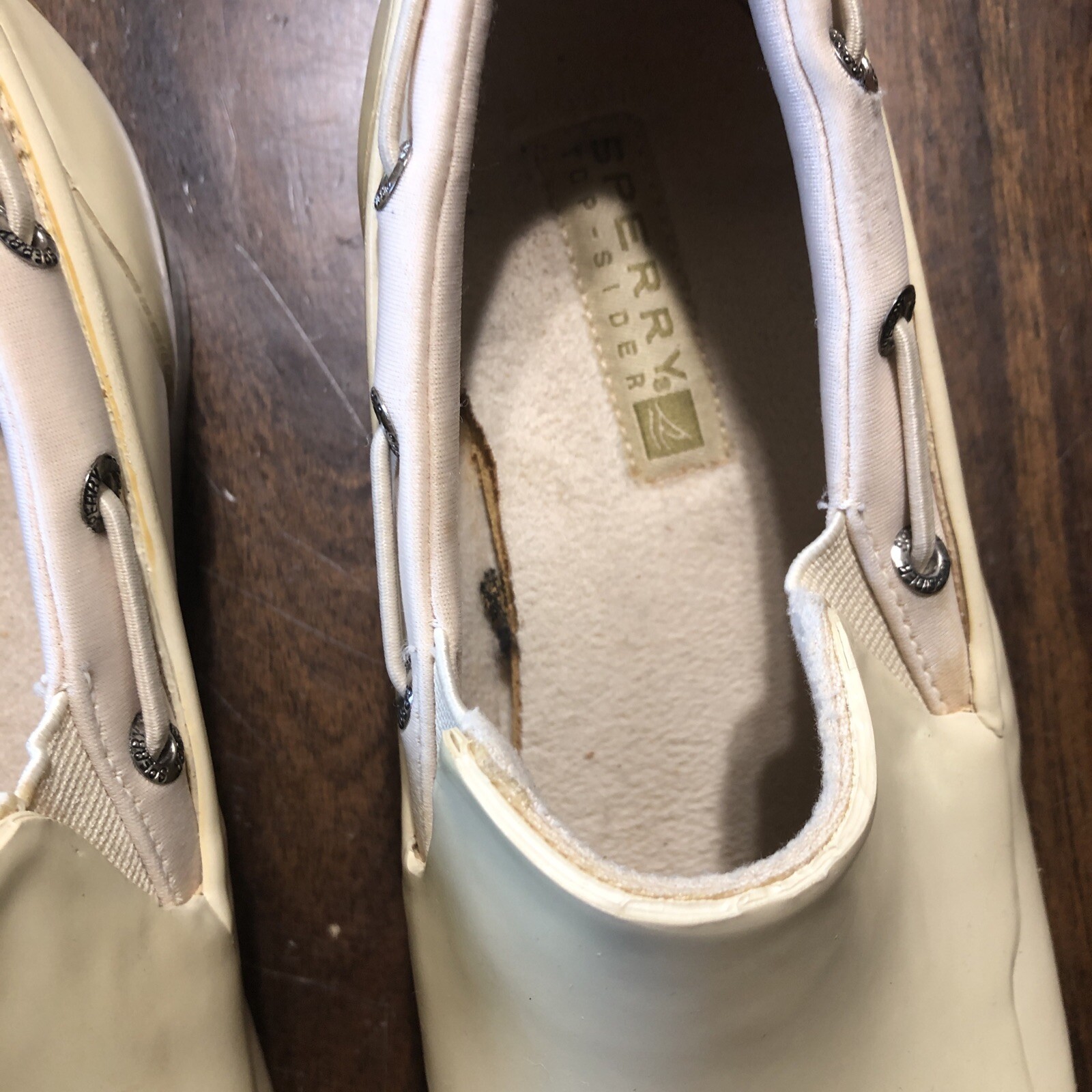 Sperry Top-Sider Rubber Boat Medical Garden Shoes Clogs Cream 9239849 ...