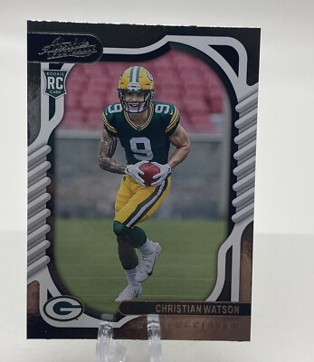 Christian Watson 2022 Panini Absolute Football RC #119 Rookie Card GB ...