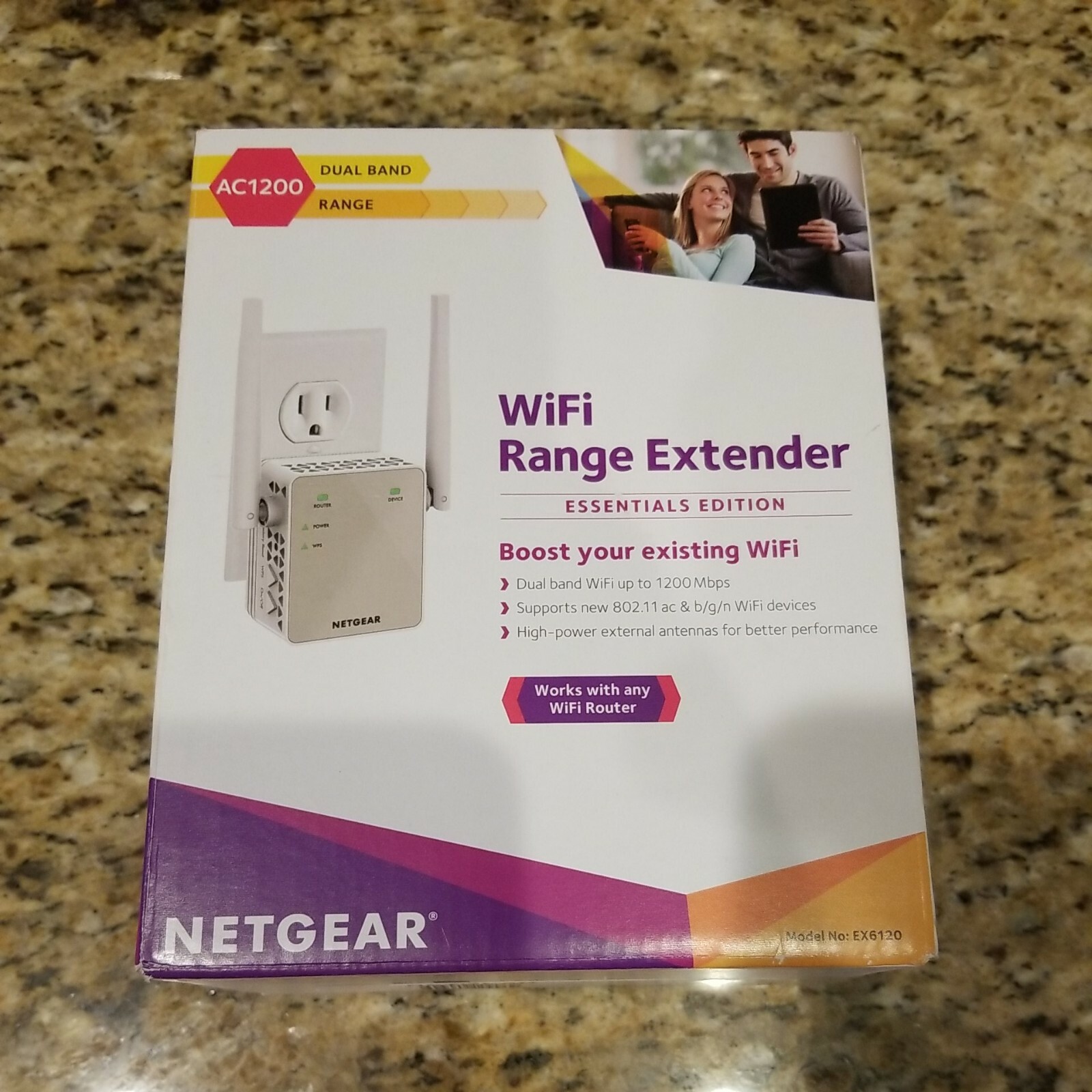 NETGEAR Wi-Fi Range Extender EX6120-100NAS Essentials Edition AC1200 ...
