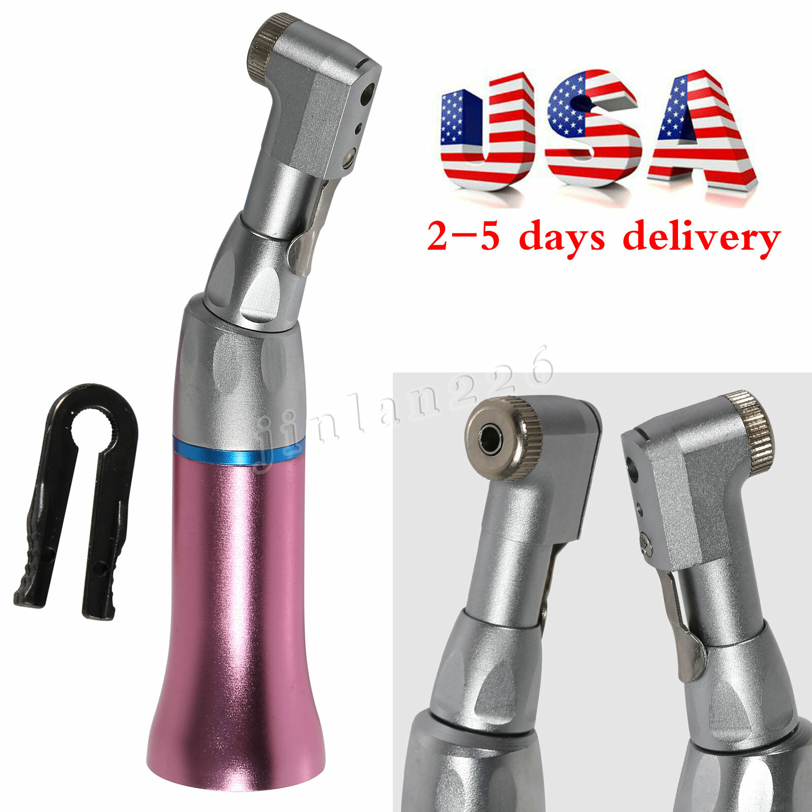 USA NSK Style Dental Low Slow Speed Contra Angle Handpiece Pink YBB ...